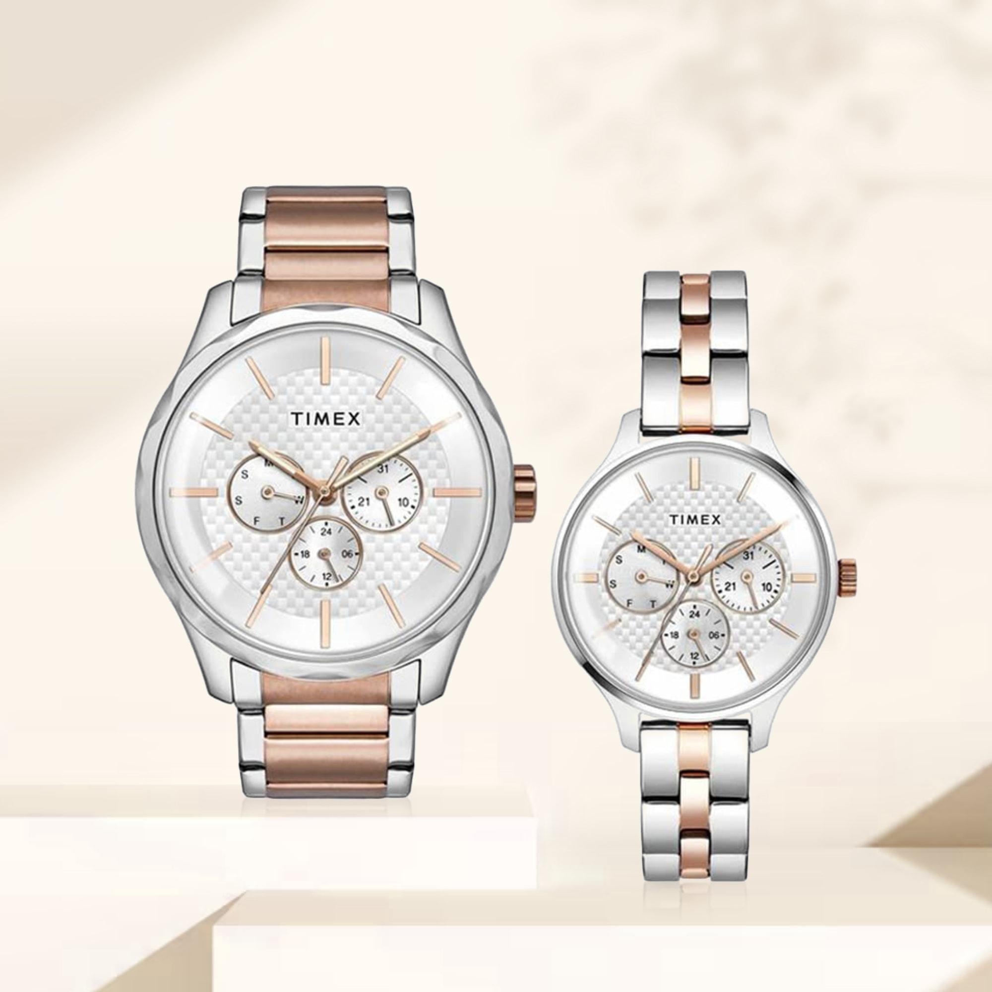 TIMEX Silver Couple Watch | Watches (Pair)
