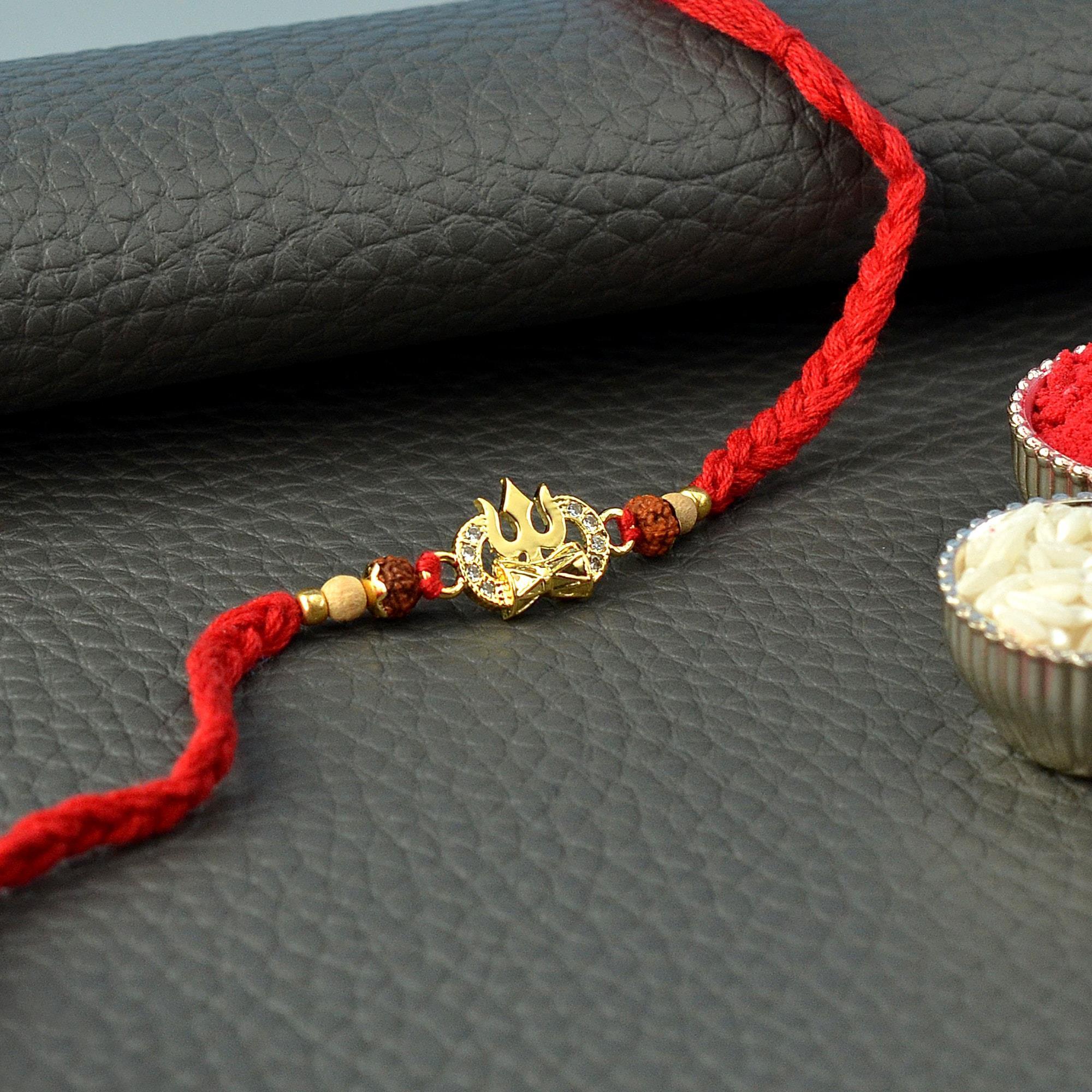 Metallic Shiva Symbol Rakhi | Divine Rakhi