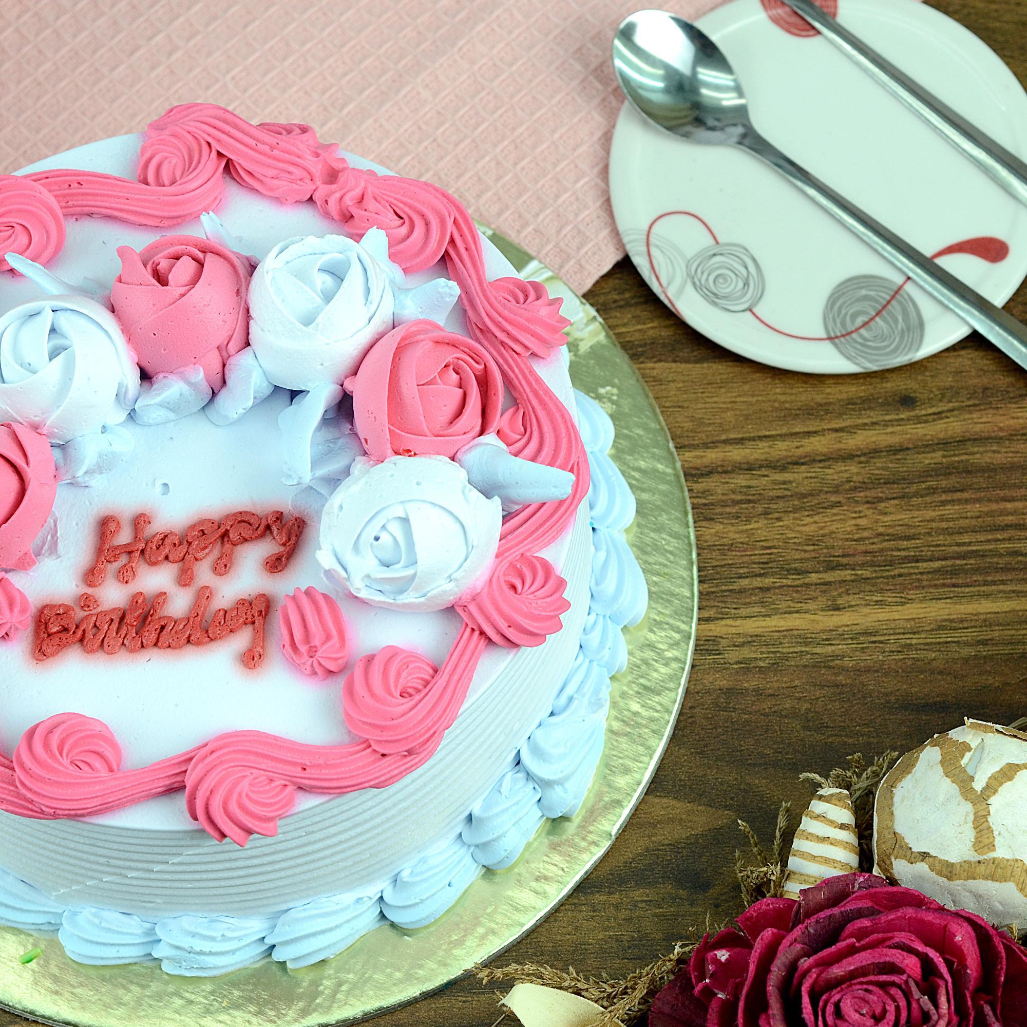 Birthday Strawberry Cake - 1/2 Kg., Cakes on Birthdays