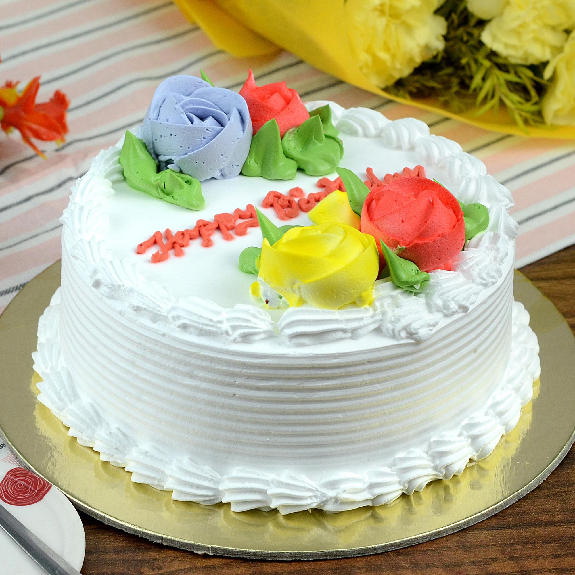 Birthday Vanilla Cake - 1/2 Kg., Cakes on Birthdays
