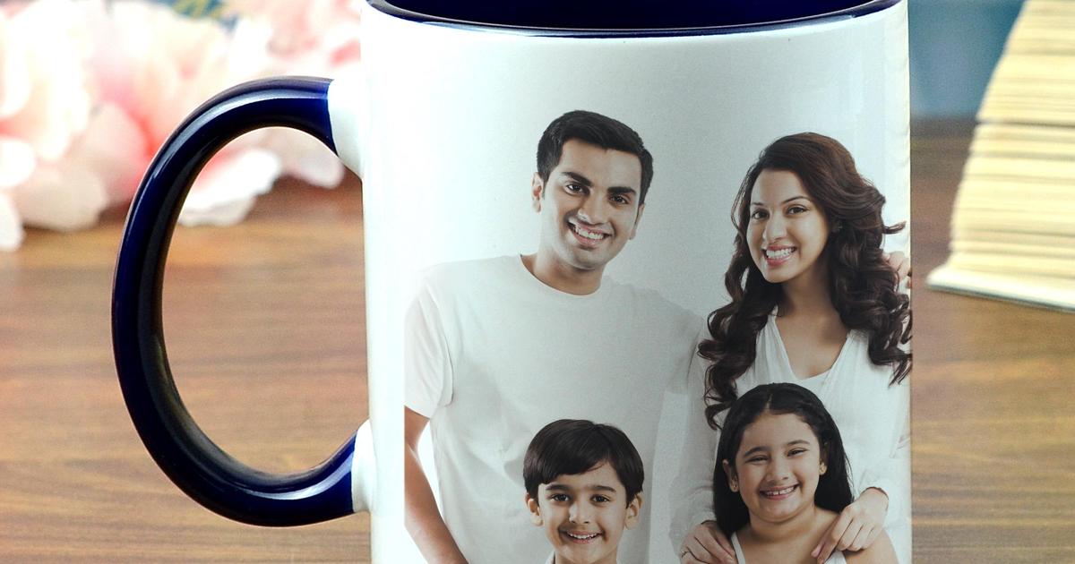 2-Tone Mug (Inside Blue), Personalized Photo Mugs