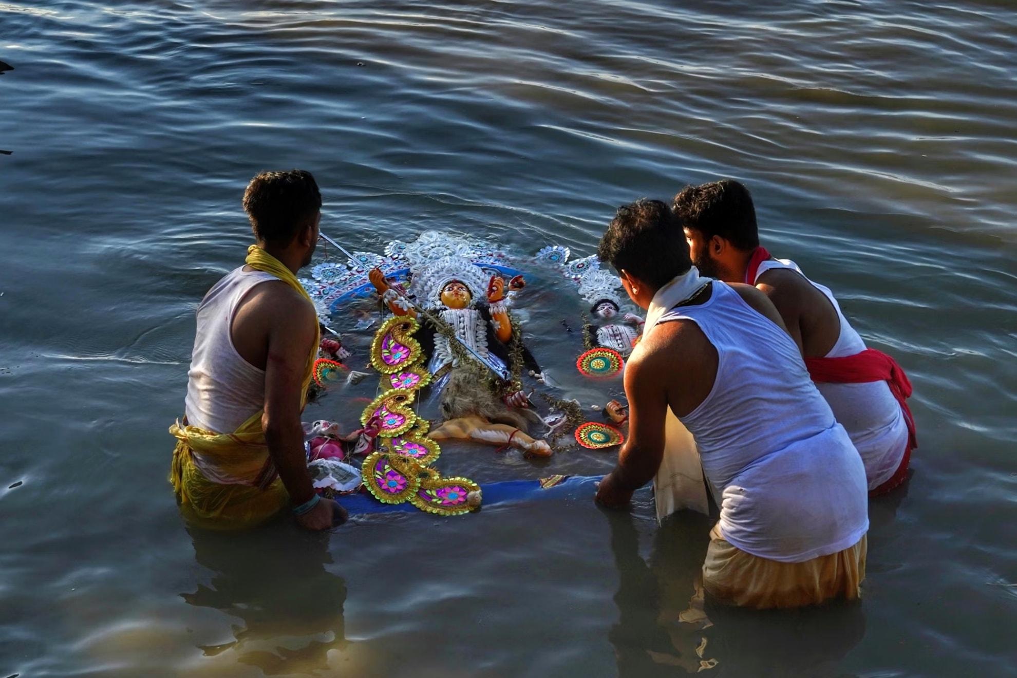 Witnessing the Immersion of Durga Idols